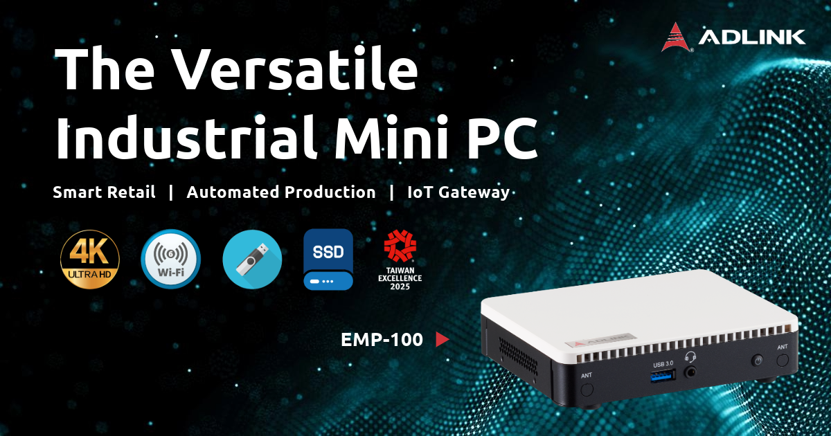 ADLINK Develops Palm-Size Fanless Mini PC with IoT Connectivity